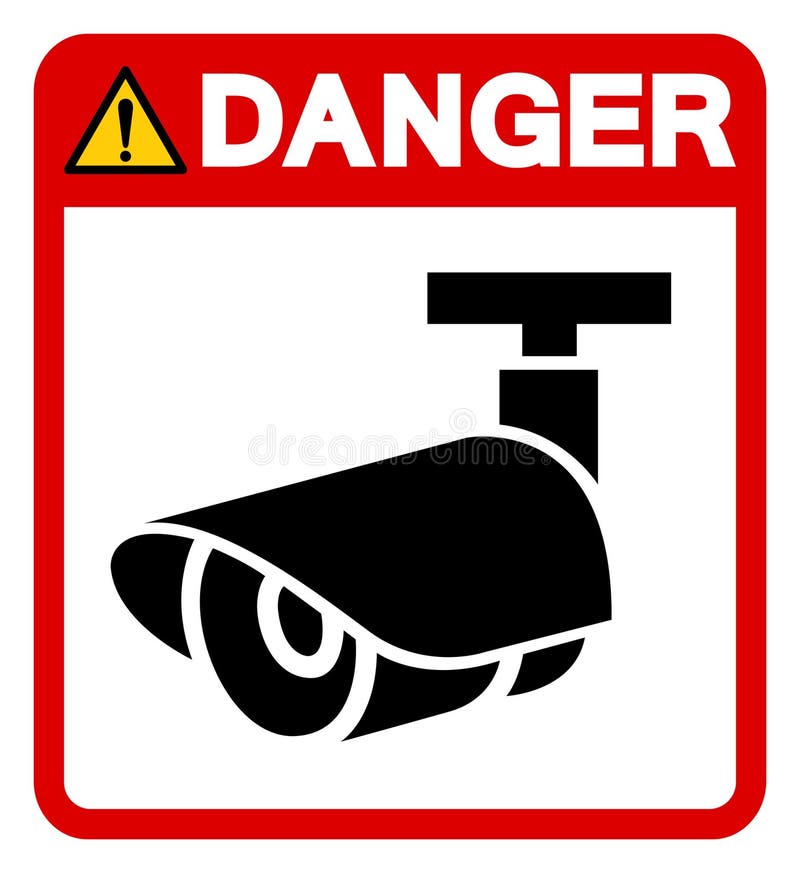 Danger CCTV Symbol Sign, Vector Illustration, Isolate on White ...