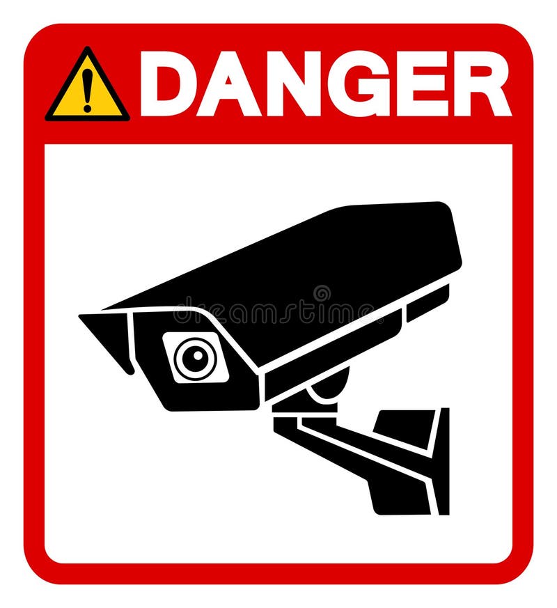 Danger CCTV Symbol Sign, Vector Illustration, Isolate on White ...