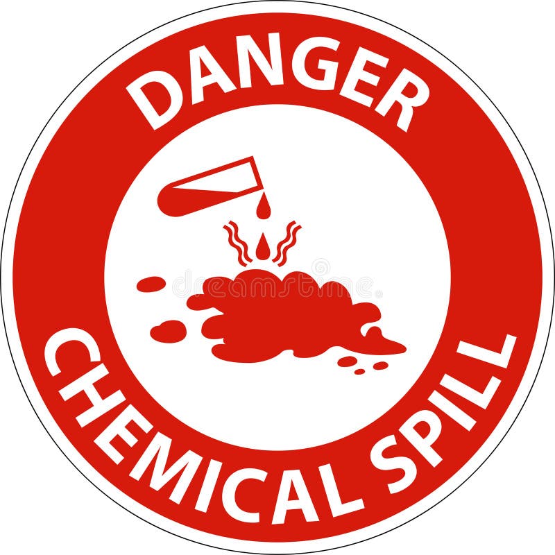 Danger Chemical Spill Sign on White Background Stock Vector ...