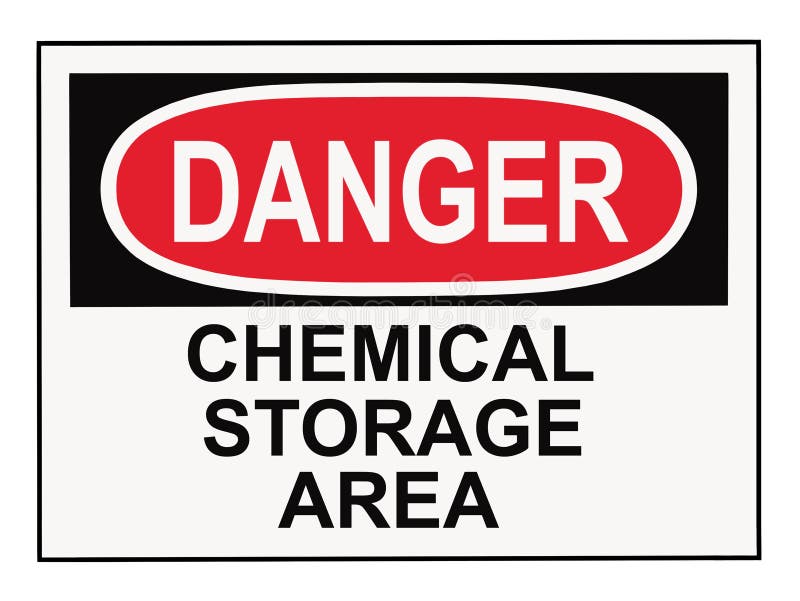 Danger Chemical Storage Area Stock Illustration - Illustration of ...