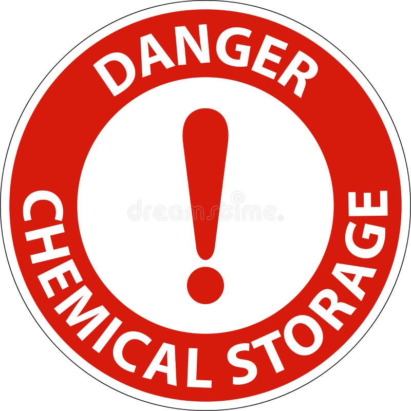 Danger Chemical Storage Symbol Sign on White Background Stock Vector ...