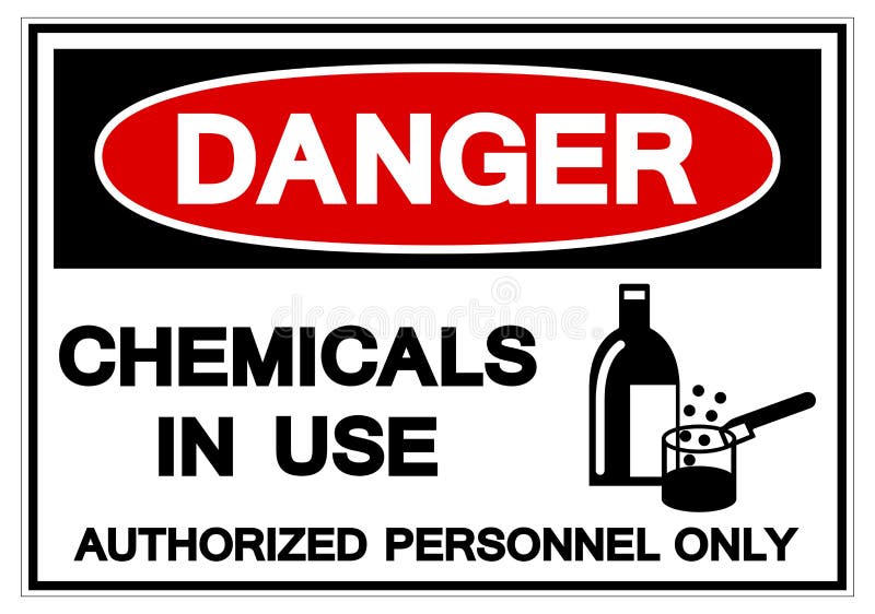 Danger Chemicals in Use Symbol Sign, Vector Illustration, Isolate on ...