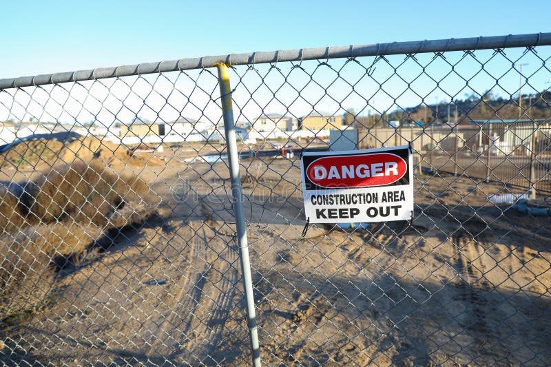 Danger Construction Area Keep Out Sign Stock Photo - Image of security ...
