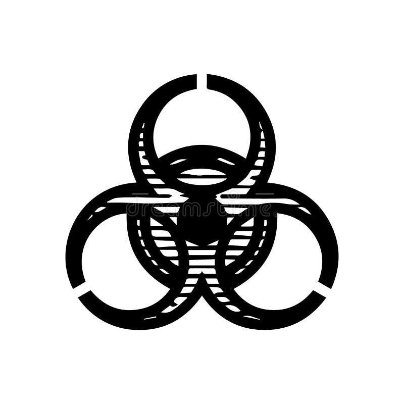 Danger Contamination Icon Hand Drawn Vector Illustration Isolated on ...
