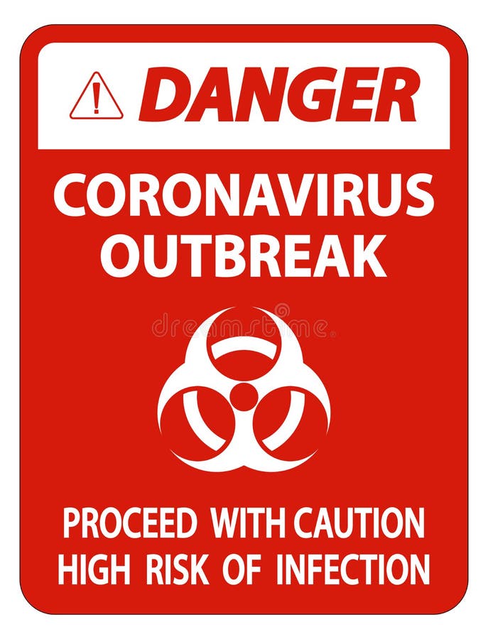 Danger Coronavirus Outbreak Sign Isolate on White Background,Vector ...