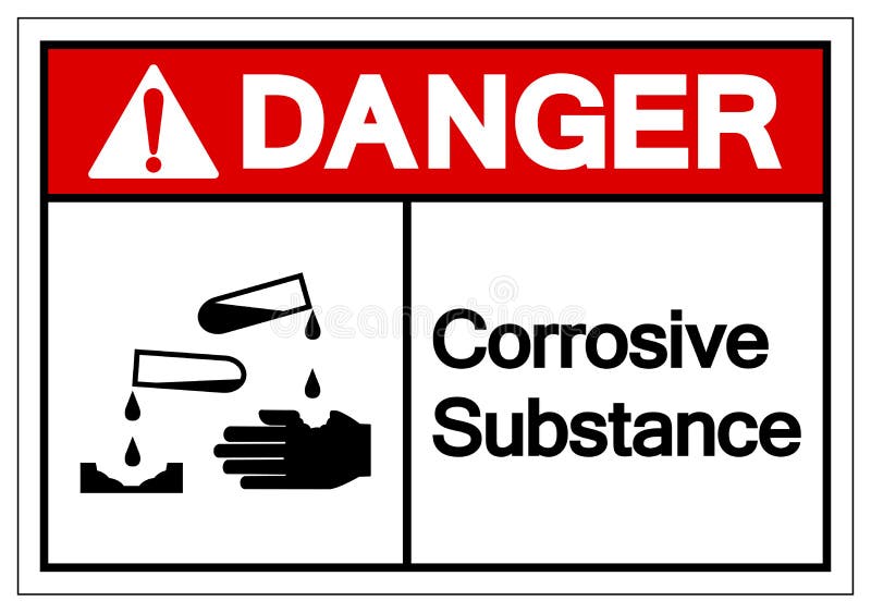 Danger Corrosive Symbol Sign Isolate on White Background,Vector ...