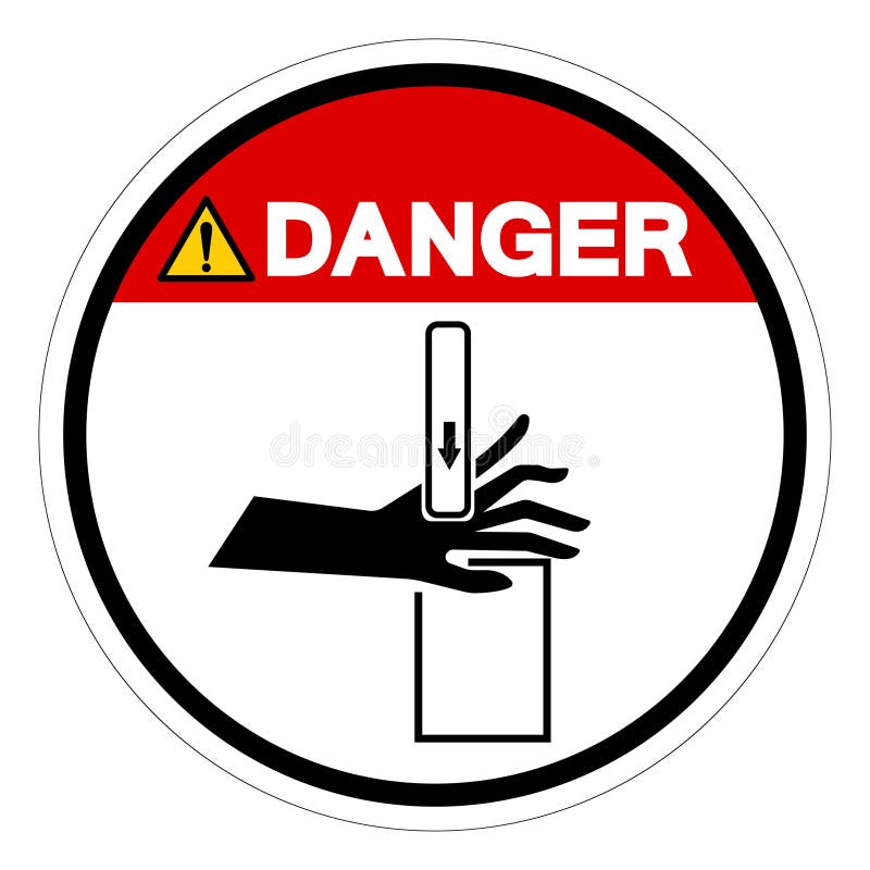 Danger Crush and Cutting Hand Hazard Symbol Sign, Vector Illustration ...