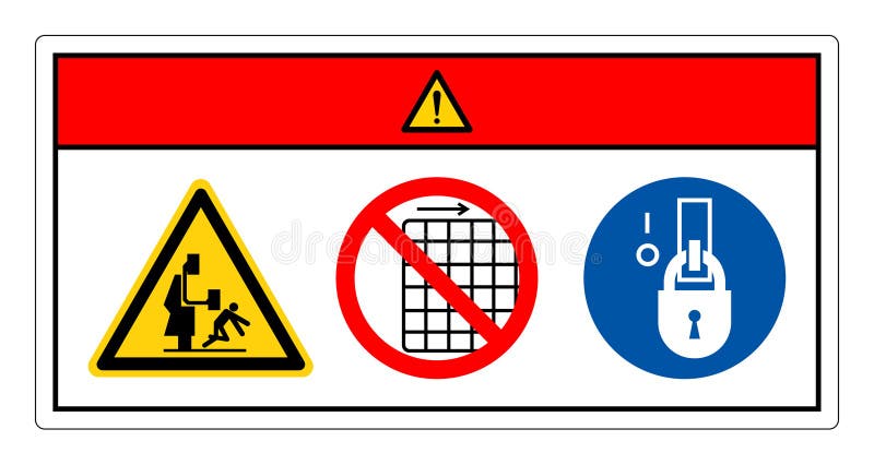 Danger Crush or Pi?ch Hazard Do Not Remove Guard Symbol Sign, Vector ...