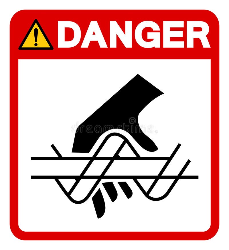 Danger Cutting of Finger Symbol Sign, Vector Illustration, Isolate on ...