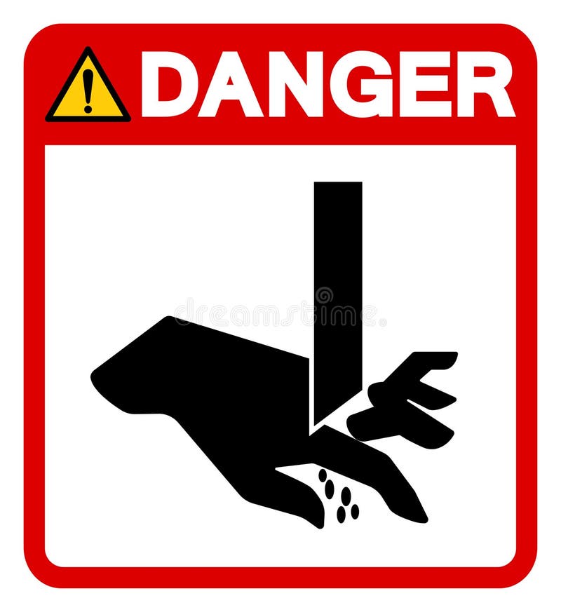 Danger Cutting of Fingers Straight Blade Symbol Sign, Vector ...