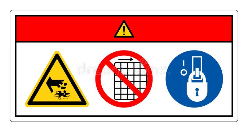 Danger Cutting Hand Hazard Do Not Remove Guard Symbol Sign, Vector ...