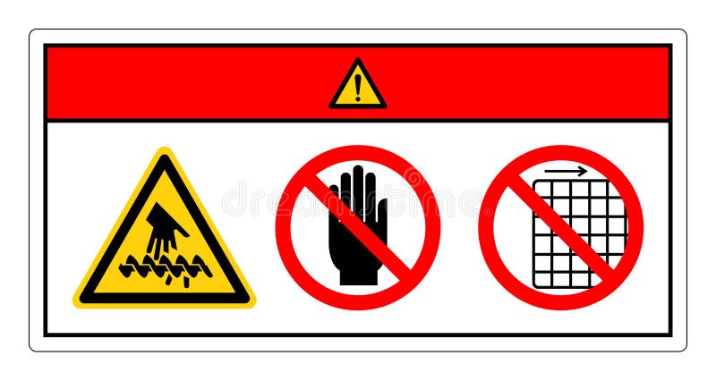 Danger Cutting of Finger Do Not Remove Guard Symbol Sign, Vector ...