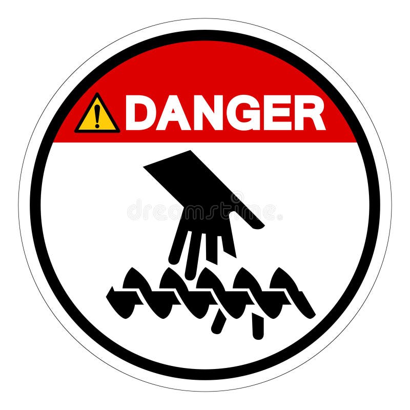 Danger Cutting Hand Hazard Symbol Sign, Vector Illustration, Isolate on ...