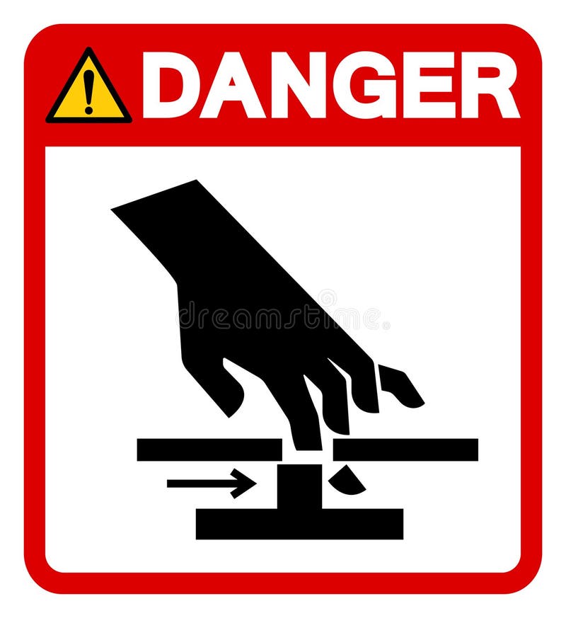 Danger Cutting of Hand Moving Parts Symbol Sign, Vector Illustration ...