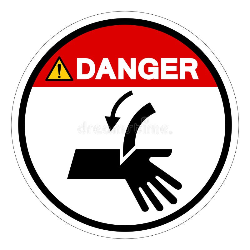 Danger Cutting Hand Symbol Sign, Vector Illustration, Isolate on White ...