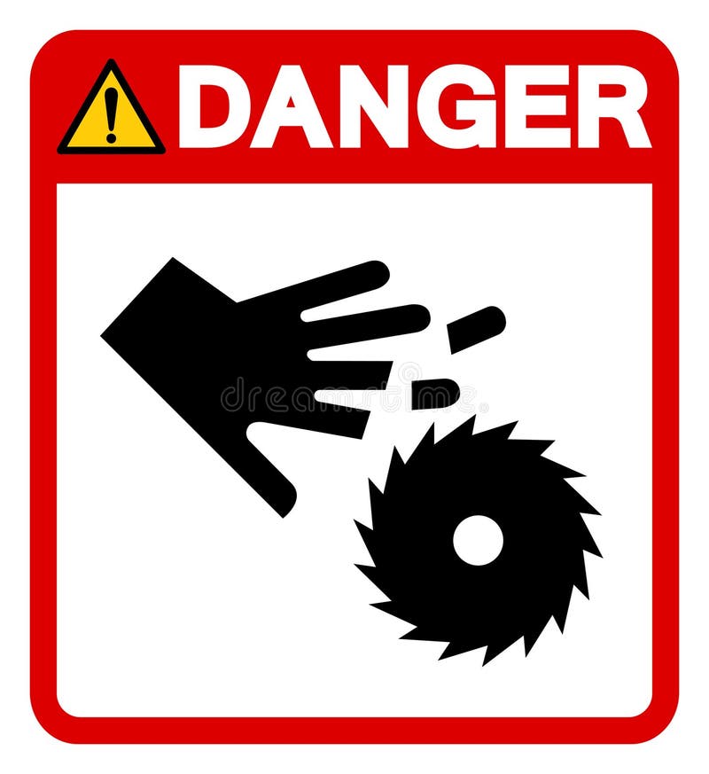 Danger Cutting Hand Symbol Sign, Vector Illustration, Isolate on White ...