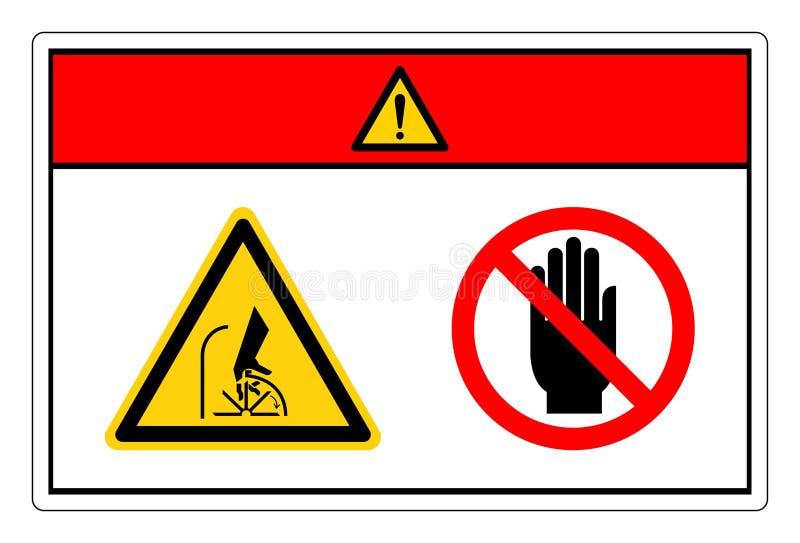 Danger Cutting Hazard Do Not Touch Symbol Sign, Vector Illustration ...