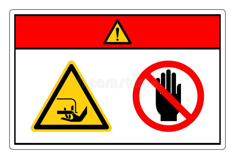 Danger Cutting Hazard Do Not Touch Symbol Sign, Vector Illustration ...