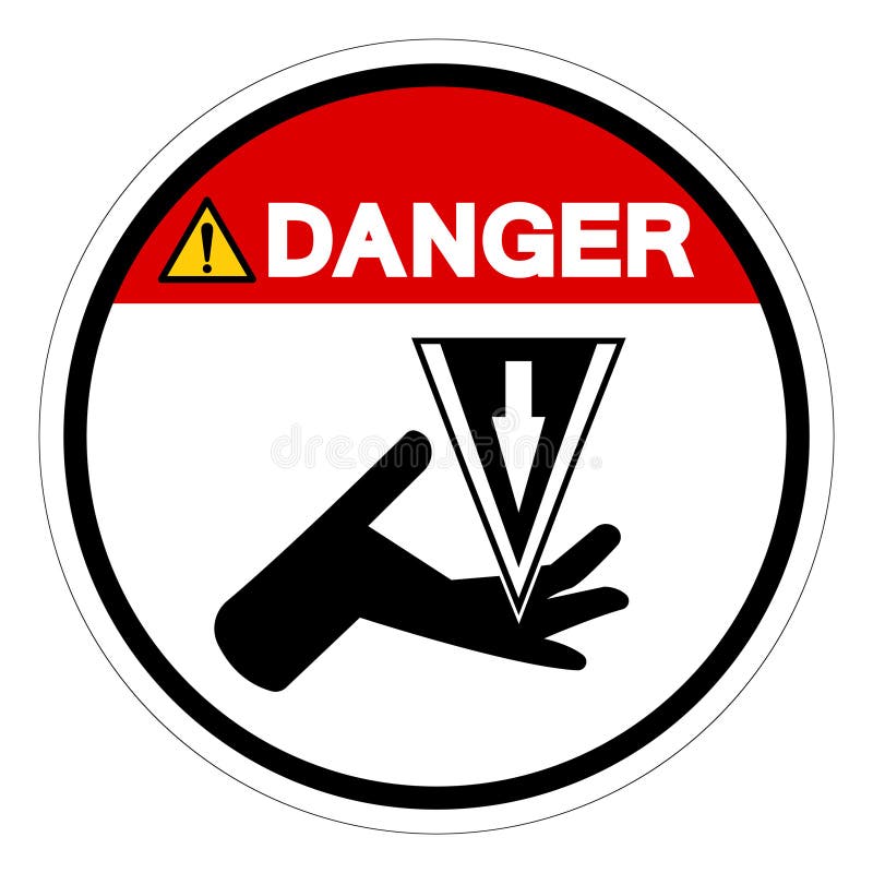 Danger Cutting Hazard Symbol Sign, Vector Illustration, Isolate on ...