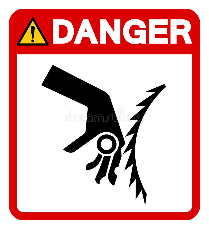 Danger Cutting Hazard Symbol Sign, Vector Illustration, Isolate on ...
