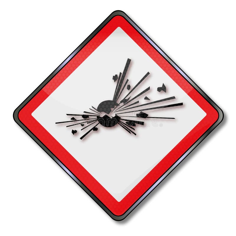 Danger D'explosion Et De Substances Explosives Illustration de Vecteur ...
