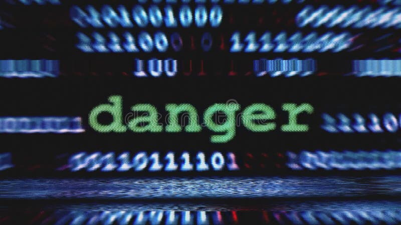 Danger Data on the Screen Glitch Effect Stock Footage - Video of risk ...