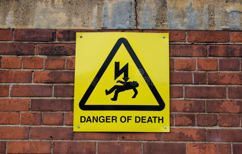 DANGER OF DEATH - Hazard Warning Sign Stock Photo - Image of noxious ...