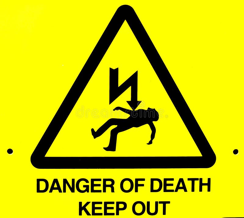 Danger of death sign stock image. Image of warn, symbols - 53967167