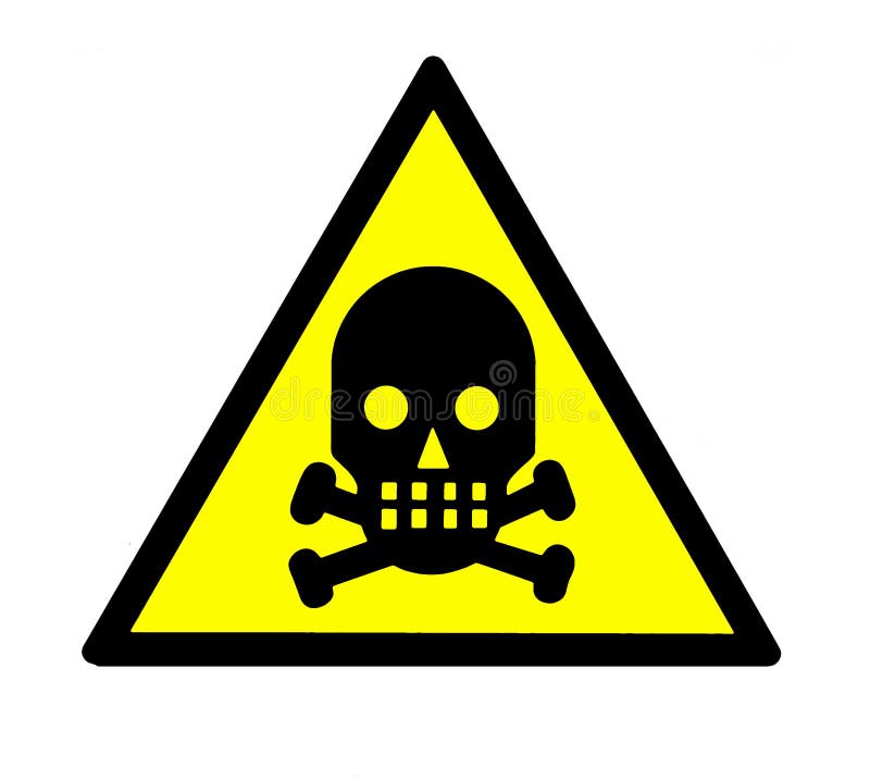 Danger of Death, with a Skull and Crossbones Inside the Yellow ...