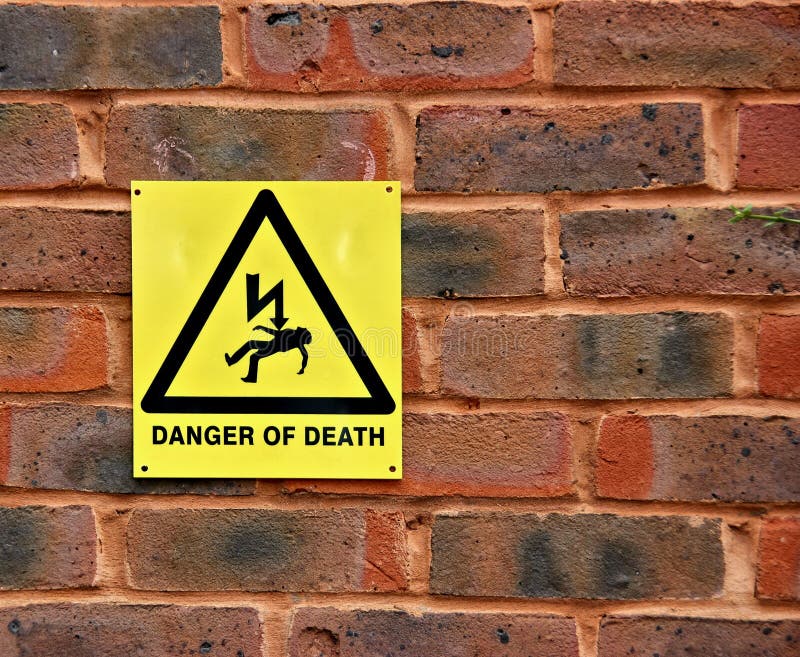 DANGER OF DEATH - Hazard Warning Sign Stock Photo - Image of noxious ...