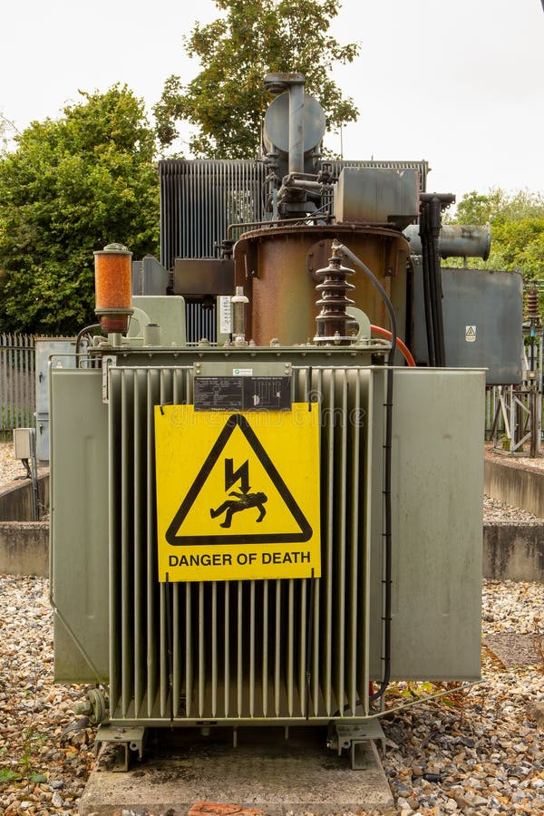 Danger of Death Warning Triangle with Electricity Symbol on ...