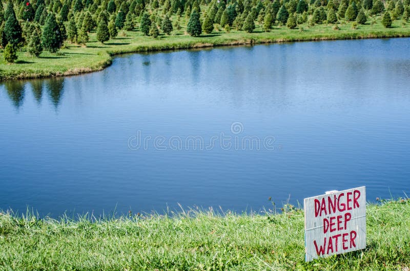 Danger deep water sign stock image. Image of spring, seasons - 46664509