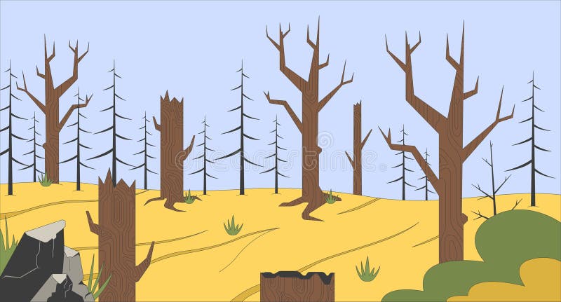 Deforestation Cartoon Art