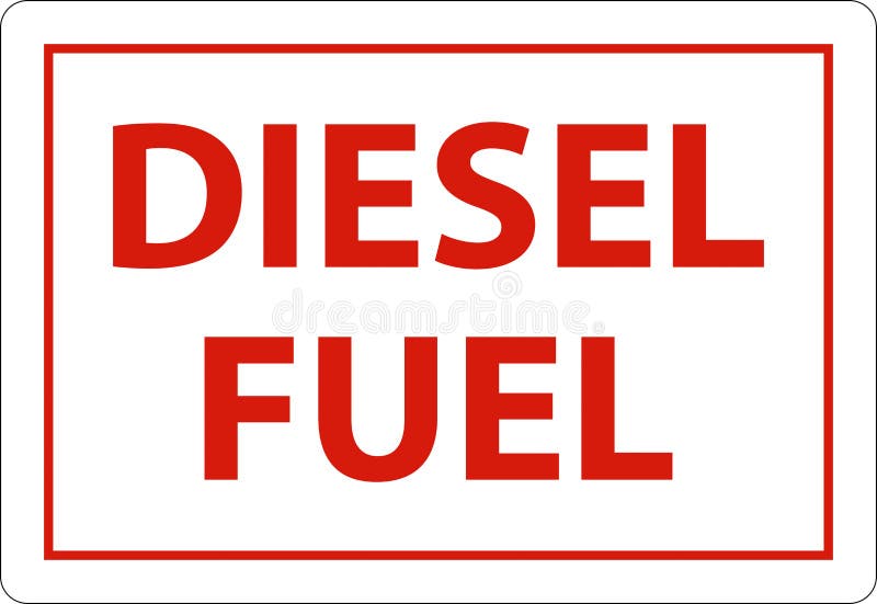 Danger Diesel Fuel Sign on White Background Stock Vector - Illustration ...