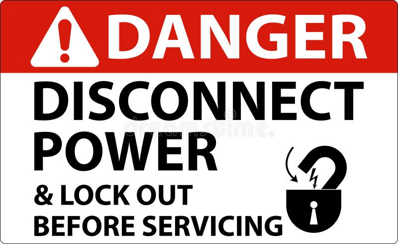 Notice Disconnect Mains Plug from Electrical Outlet Symbol Sign, Vector ...