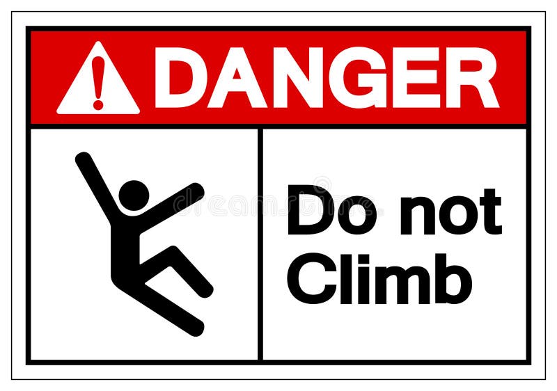 Do Not Climb Symbol Sign on White Background Stock Vector ...