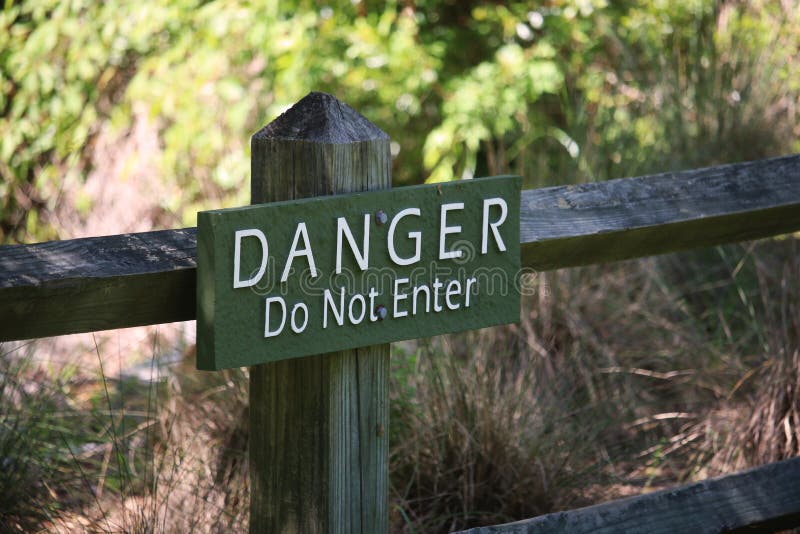Danger stock photo. Image of posted, fence, enter, outdoors - 62700868