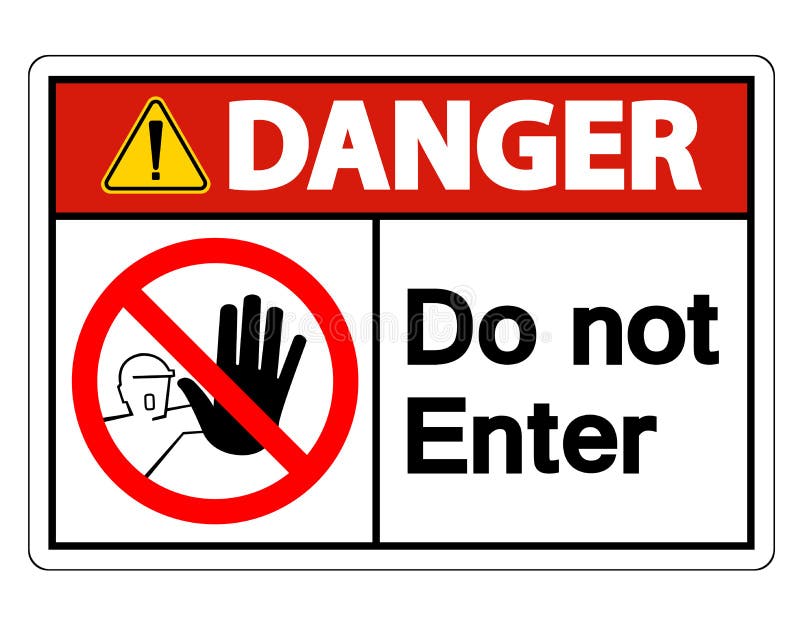 Danger Do Not Enter Symbol Sign Isolate on White Background,Vector ...