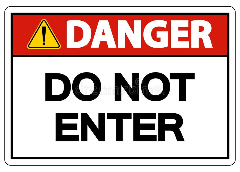 Danger Do Not Enter Symbol Sign Isolate on White Background,Vector ...