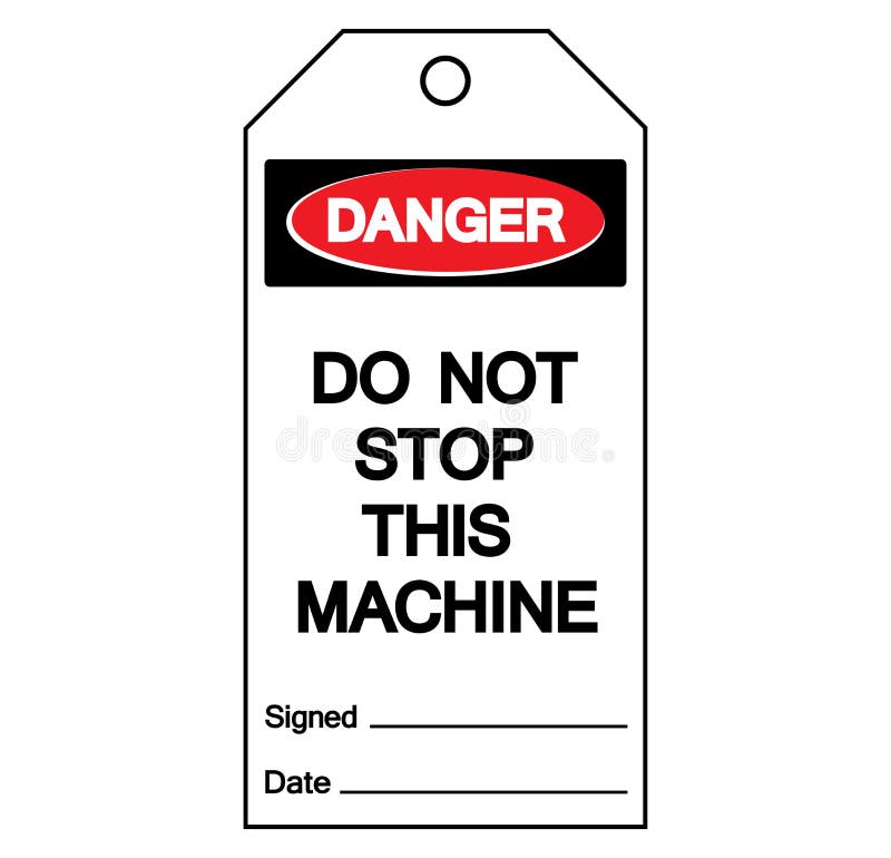 Danger Machine Waiting Repair Tag Symbol Sign,Vector Illustration ...