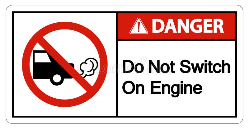 Danger Do Not Switch Off Symbol Sign, Vector Illustration, Isolate on ...