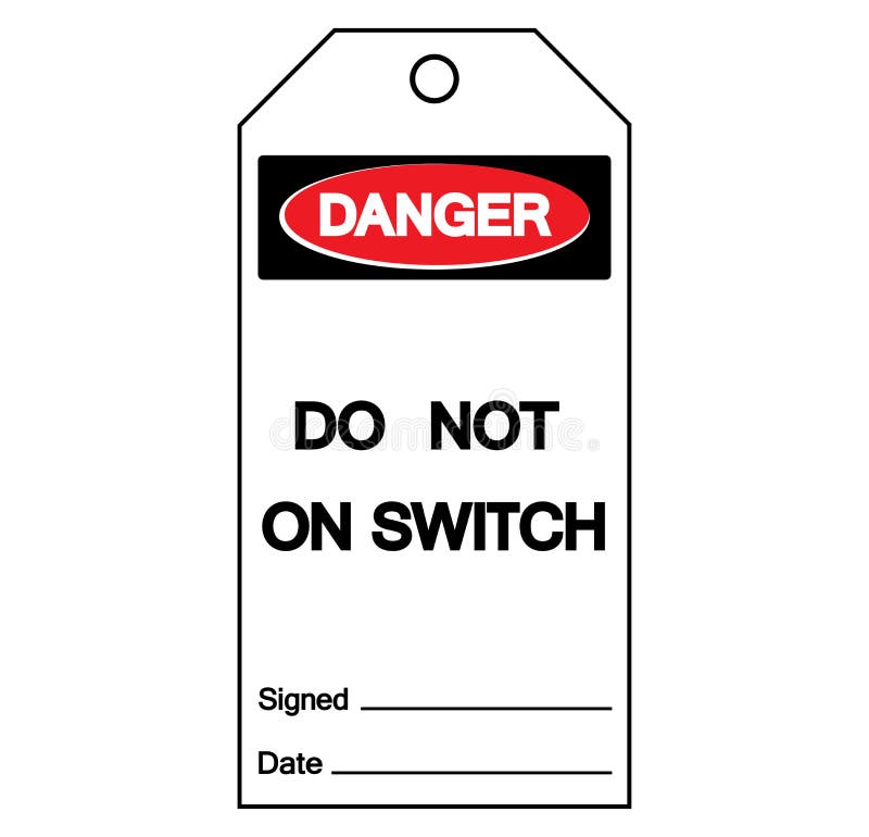 Danger Do Not Switch Off Symbol Sign, Vector Illustration, Isolate on ...