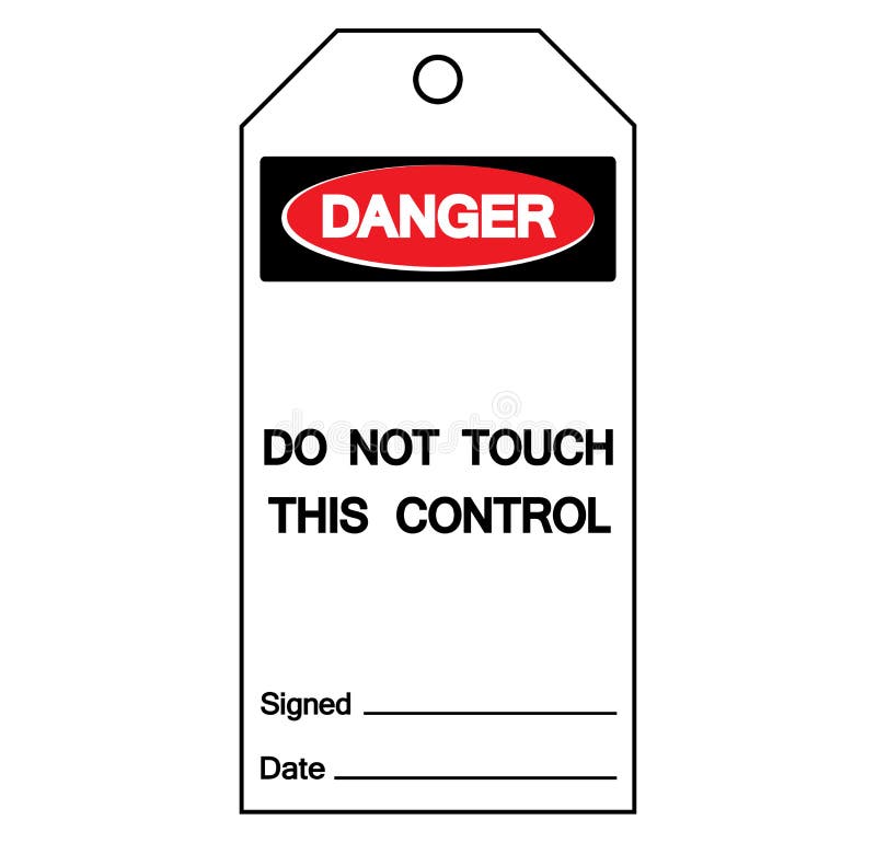Danger Do Not Touch this Control Tag Symbol Sign,Vector Illustration ...