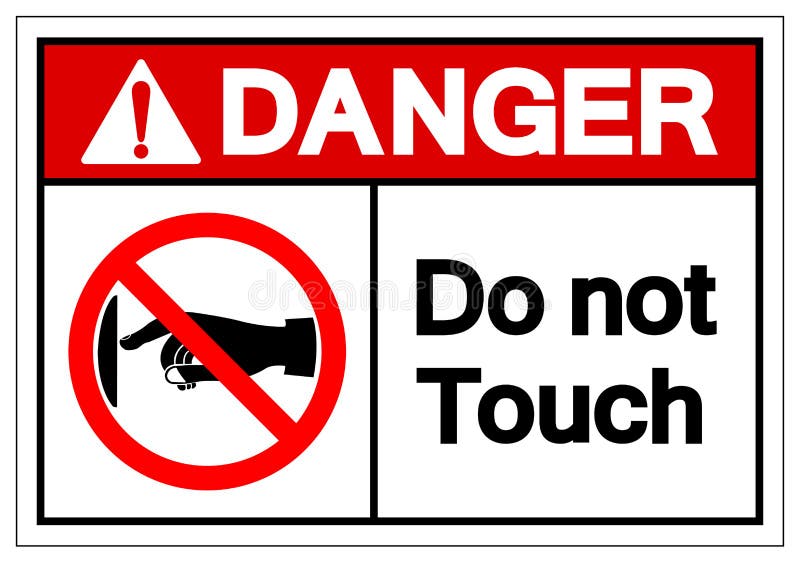 Danger Do Not Touch Cable Symbol Sign, Vector Illustration, Isolate on ...