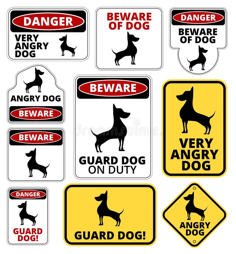 Angry dog stock vector. Illustration of forbidden, restricted - 58682781