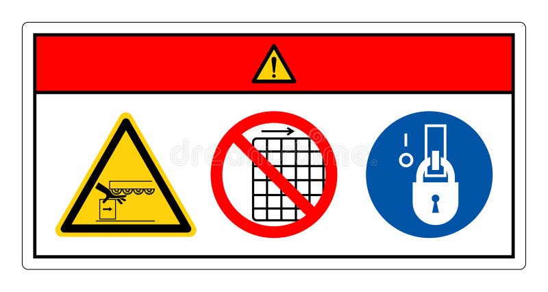 Warning Drawing in Hand Crush Hazard Symbol Sign, Vector Illustration ...