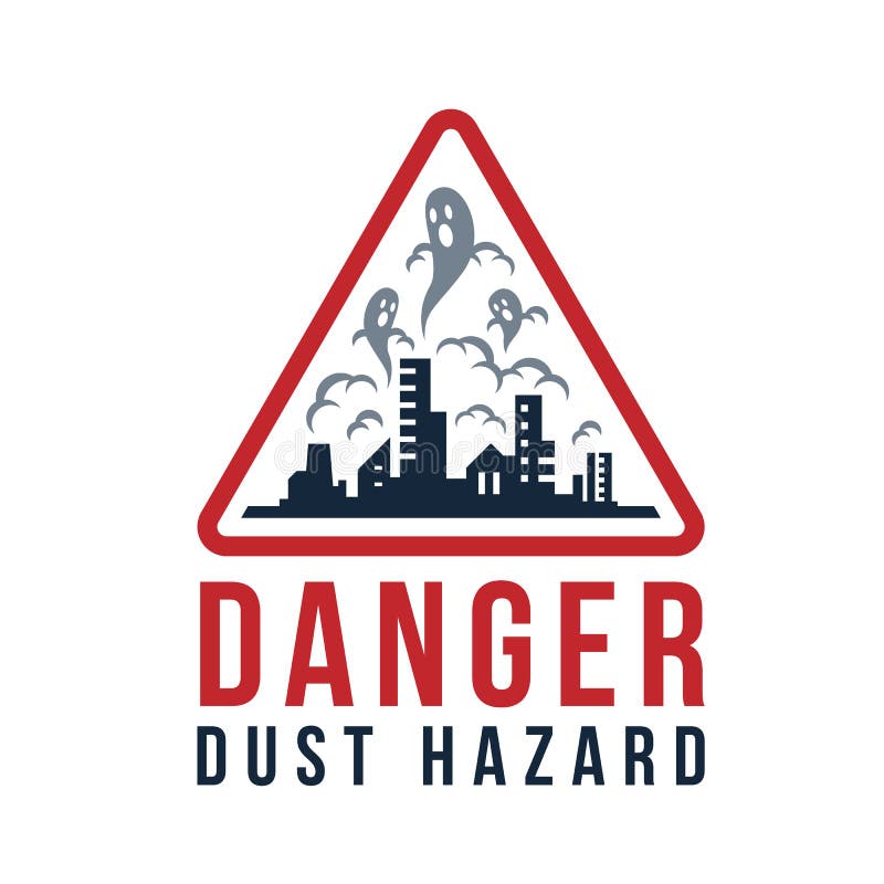 Danger Dust Hazard Concept - Human Breathe Dust into the Lungs in ...