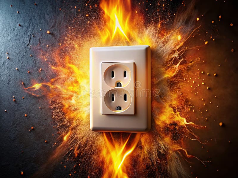 Danger Electrical Fire Erupts from Wall Socket Understanding the Risks ...