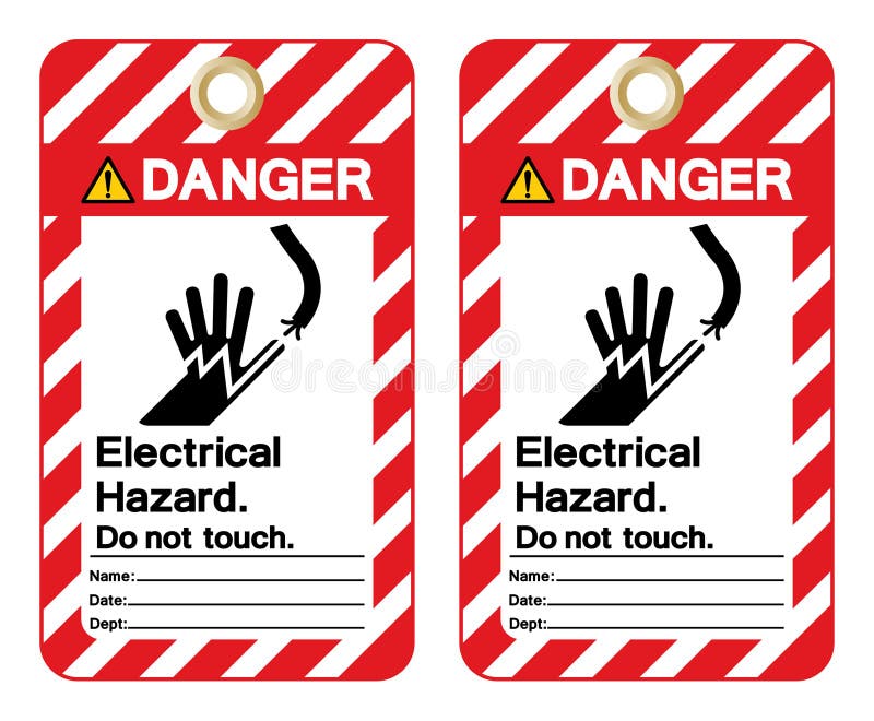 Danger Electrical Hazard Symbol Sign,Vector Illustration, Isolated on ...