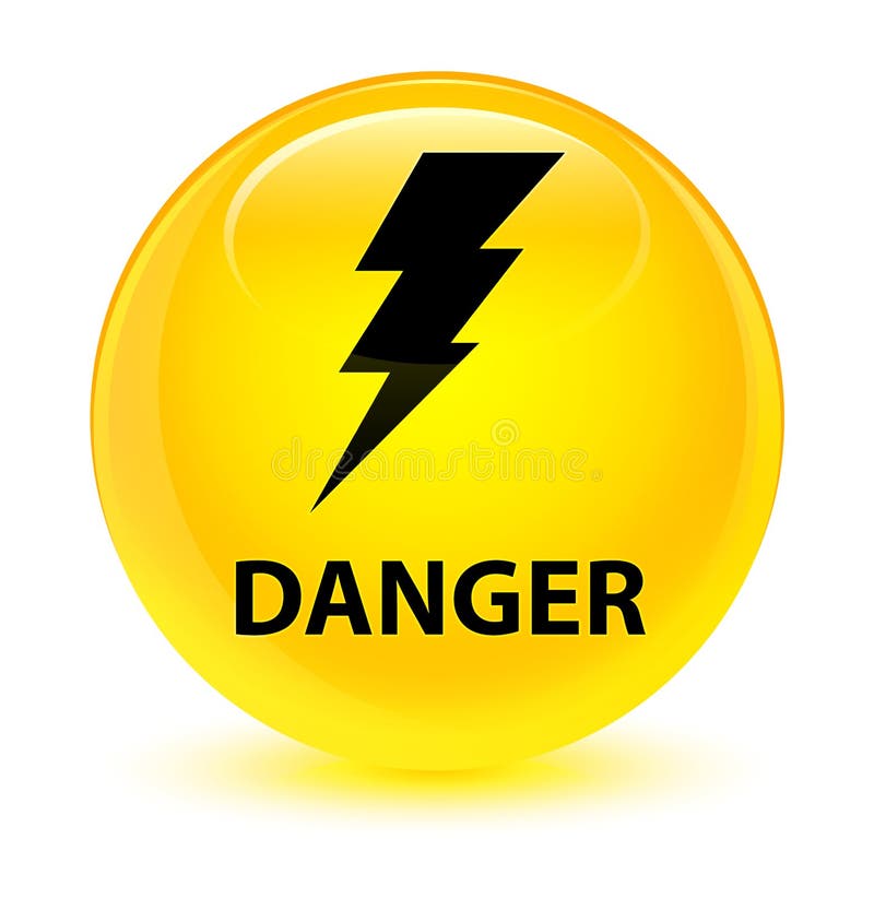 Danger (electricity Icon) Glassy Yellow Round Button Stock Illustration ... Danger (electricity Icon) Glassy Yellow Round Button Stock Illustration ...